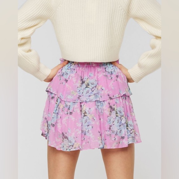 LoveShackFancy | Skirts | Loveshackfancy Ruffle Mini Skier In Neon ...